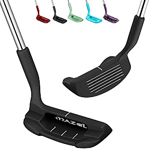 MAZEL Chipper Club Pitching Wedge for Men & Women,36/45 Degree - Save Stroke from Short Game,Right Hand (Black, 36 Degree)