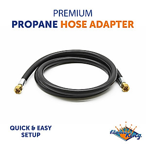 Flame King Thermo Rubber RV Slide Out Hose Assembly, 60 Inch, 3/8 Inch ID, Female To Female - 100159-60