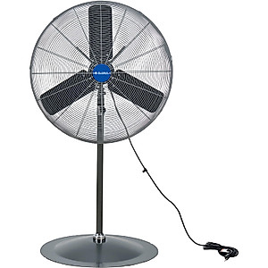 Global Industrial Oscillating Pedestal Fan, 30" Diameter, 1/3HP, 8775CFM
