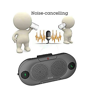 Besign BK06 Bluetooth 5.0 in Car Speakerphone with Visor Clip, Wireless Car Kit for Handsfree Talking, Motion Auto On, Siri Google Assistant Support, Dual 2W Speakers