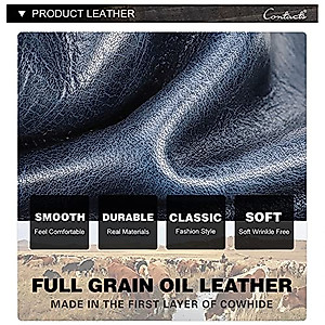 Contact's Kiss Lock Wallet for Women Leather Clutch Wallet Vintage Coin Purse RFID Wallet Bifold Blue Card Phone Holder