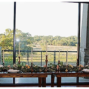 D'light Online 10" Elegant Cream Ivory Taper Premium Quality Candles, Hand-Dipped, Dripless, Smokeless and Unwrapped Bulk Pack for Events - Set of 12 (10 Inch, Ivory)