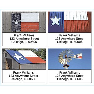 Texas Flags Address Labels