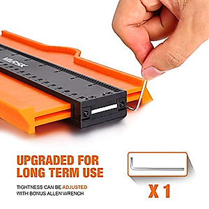 VARSK Contour Gauge Profile Tool (5+10 Inch with Lock), Birthday Gifts for Men Dad Him, Flooring Tools for Men DIY Handyman, Home Improvement Woodworking Cool Gadgets Tools