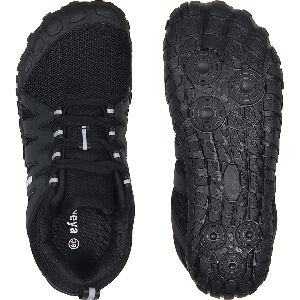 Minimalist Barefoot Shoes for Men Cross Training Workout Treadmill Running Biking Cycling Bicycle Spinning Bike Indoor Rowing Size 9 Black