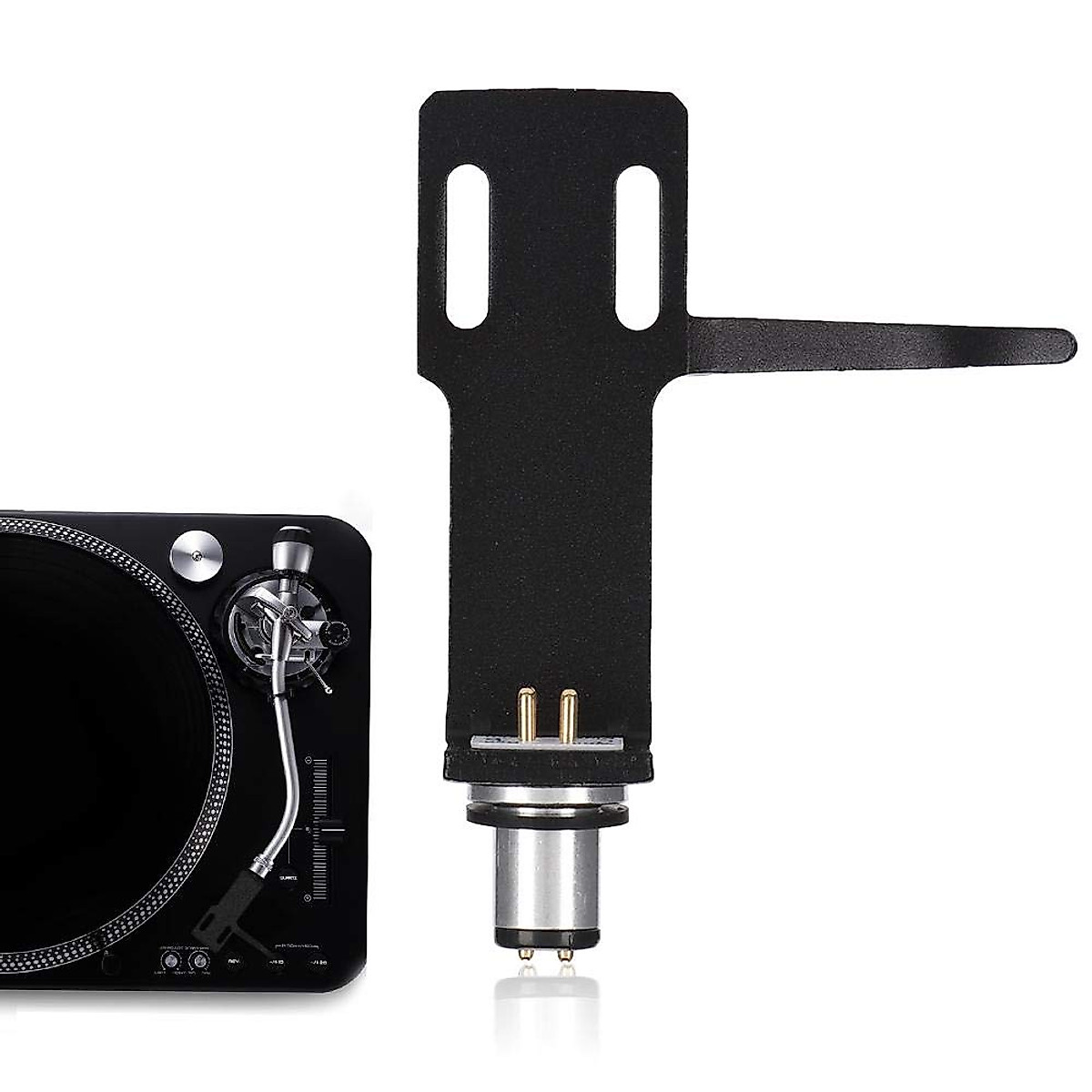 Phono Headshell Turntable Phonograph Player Headshell High-end Phono Cartridge Headshell Record Player Ki(Black)