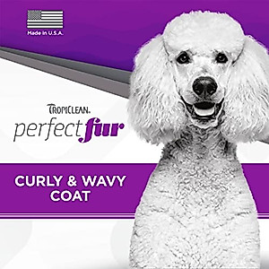 TropiClean Perfect Fur Detangling Dog Shampoo for Breeds with Curly & Wavy Fur, 16 Ounce
