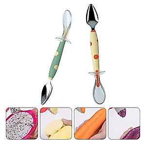 Toddmomy Grapefruit Spoons Half Serrated Citrus Fruit Vintage Dessert Spoons Serrated Spoon Baby Food Tableware for Kitchen