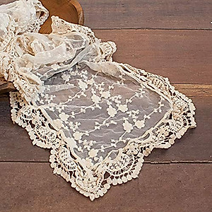 Honra Newborn Photography Prop Lace Wrap Baby Girl Posing Photoshoot Blanket (Ivory Cream A)