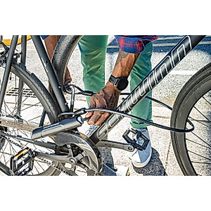 Schwinn Bike Max U-Lock with Double Crimped Cable, 2 Keys Included, 4 feet x 10mm Anti Theft Bicycle Lock, Security Level 5