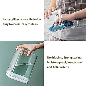 Airtight Food Storage Containers with Lids Set - 2 PC Set 2 QT&0.9QT - BPA Free - Push to Open Design 100% Leakproof Plastic Storage Containers for Coffee, Pasta, Cereal, Flour, Sugar, etc.