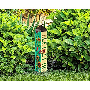 Studio M Let it Be Art Pole Lennon and McCartney Lyrics Outdoor Decorative Garden Post, Made in USA, 20 Inches Tall