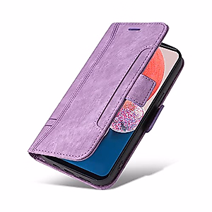 YBFJCE Samsung Galaxy A13 4G/A13 5G/A04S/M13 5G/A04 4G Wallet Case,PU Leather Folio Card Slots Cover for Galaxy A13 5G,Book Folding Flip Case,Protective Cover for Samsung Galaxy M13 5G,Purple