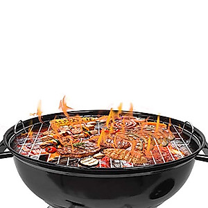 ROVSUN 18 inch BBQ Charcoal Grill, Outdoor Portable Kettle Barbecue Grill with Stand, Heat Control,Camping Patio Backyard Picnic