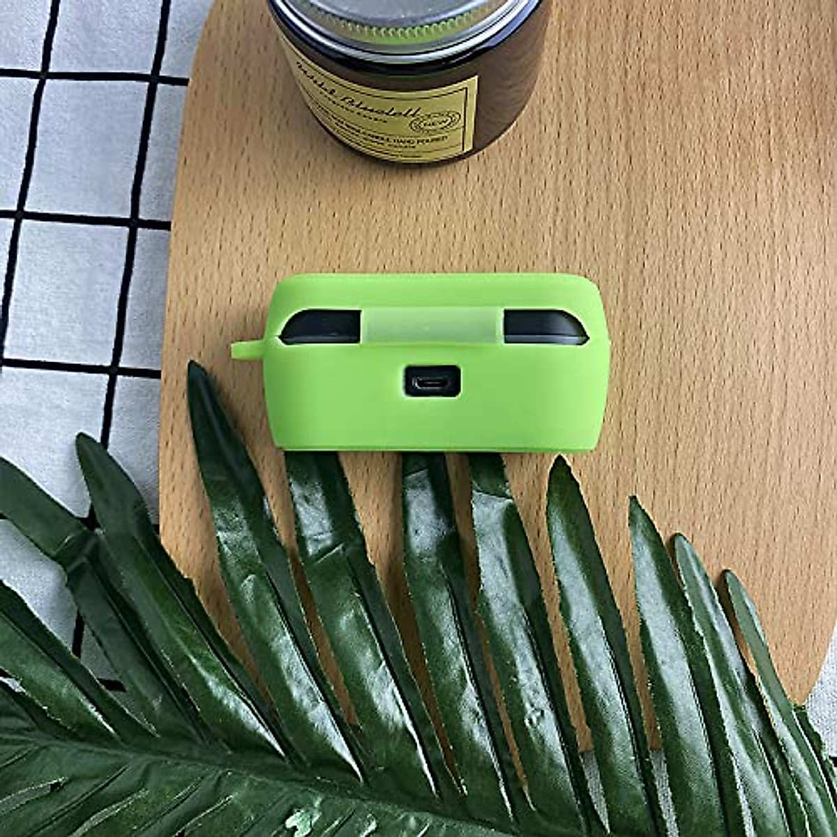 JIB Glow Case Cover Replacement for Skullcandy Jib True Wireless Earbuds, Green Silicone Protective Sleeve Protector Glow in Dark - LEFXMOPHY
