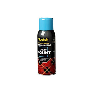 3M Safety Spray Mount Artist's Adhesive, One 10.25 Ounce Can (MMM6065), transparent, 3M6065