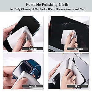 EooCoo Compatible with New MacBook Air 13.6 inch Case 2022 A2681 M2 Chip with Retina Display，Plastic Hard Shell Case + TPU Keyboard Skin Cover + Polishing Cloth + Screen Protector - Crystal Clear