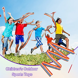 12 Pack Rainbow Dance Ribbons,6.6Ft Dance Ribbons Streamers Rhythmic Gymnastics Ribbon Twirling Ribbons,Baton Twirling Wands on Sticks for Kids Artistic Dancing,Talent Shows,Gymnastics Party Favors