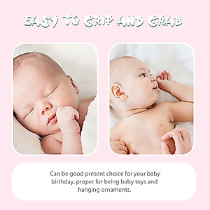 Toddmomy Teething Rings 4Pcs Baby Gym Wood Toys Wooden Hanging Toy Wood Activity Pendant Hanging Toy Dangling Teething Soother Sensory Toys Nursery Decor Montessori Play Gym