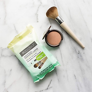 EcoTools Makeup Brush Cleansing Cloths, 25 Count - Quick & Convenient Brush Cleaner