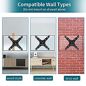 TV Wall Mount Full Motion for 13-45 Inch Up to 55 lbs to Flat & Curved TV, JUSTSTONE TV Bracket Heavy Duty Articulating Arm with Swivel Tilt Extend, Max VESA 200x200mm to LED LCD OLED etc