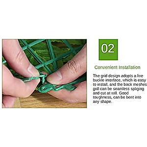 Queenbox 50x50cm Artificial Leaves Hedges Roll Simulation Leaf Garden Fence for Balcony Home Decoration, Protect Privacy, Shallow Sweet Potato