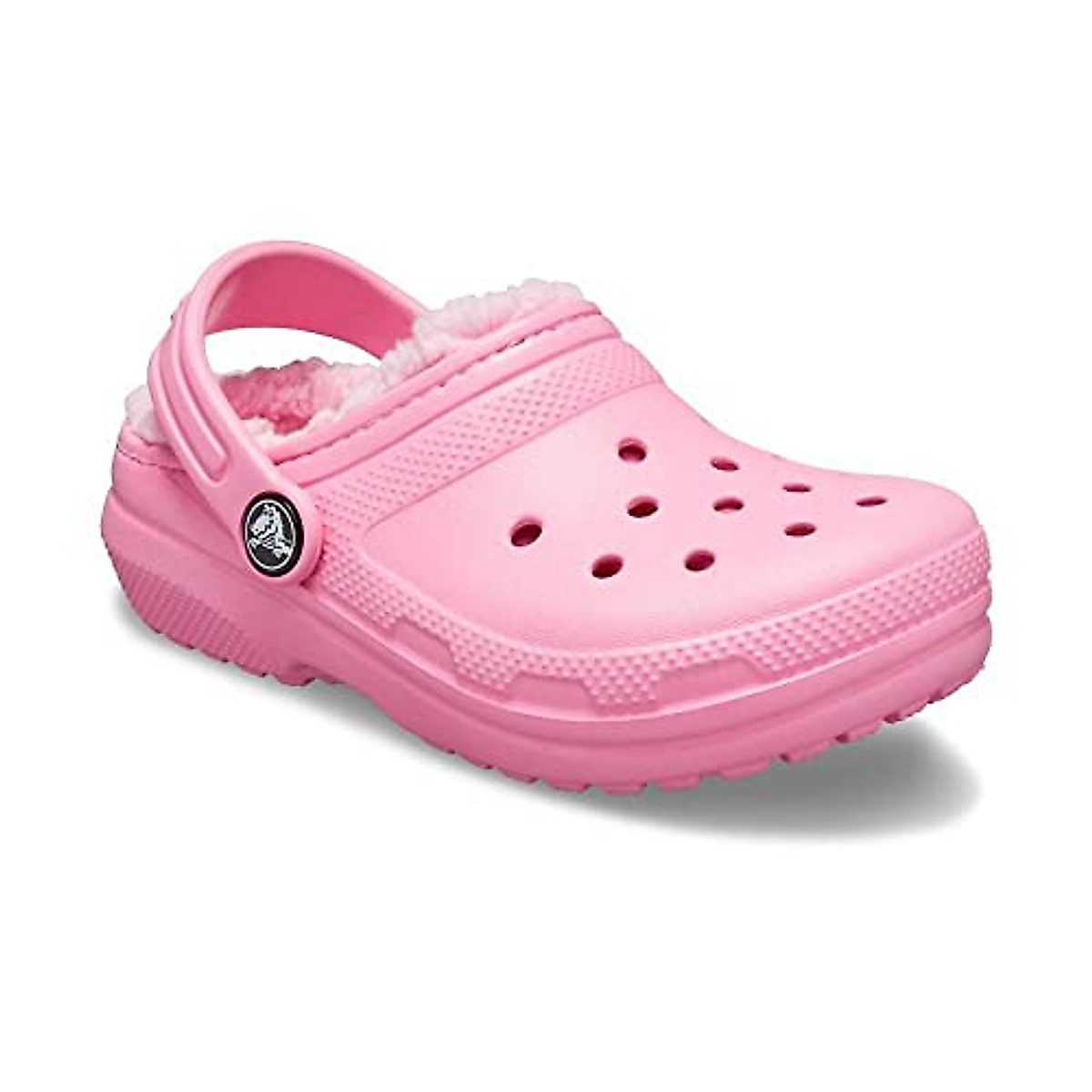 Crocs Kids' Classic Lined Clog | Kids' Slippers, Pink Lemonade/Pink Lemonade, 7 Toddler