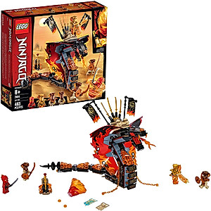 LEGO NINJAGO Fire Fang 70674 Snake Action Toy Building Set with Stud Shooters and Ninja Minifigures Characters, Perfect for Group Play (463 Pieces)