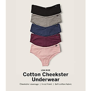 Victoria's Secret PINK Cotton Cheekster, 5 Pack Panties for Women (XXL)