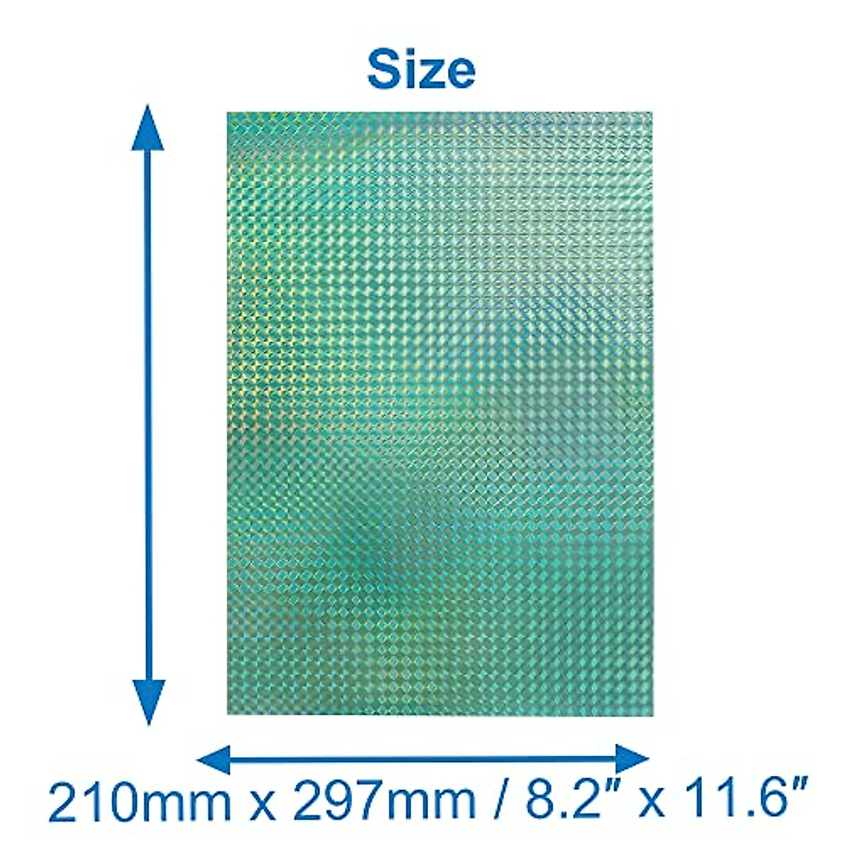 Baker Ross Holographic Card Pack - Pack of 20, Metallic Card, Craft Supplies for Kids, Ideal for Craft Activities and Decoration Making (FE813)