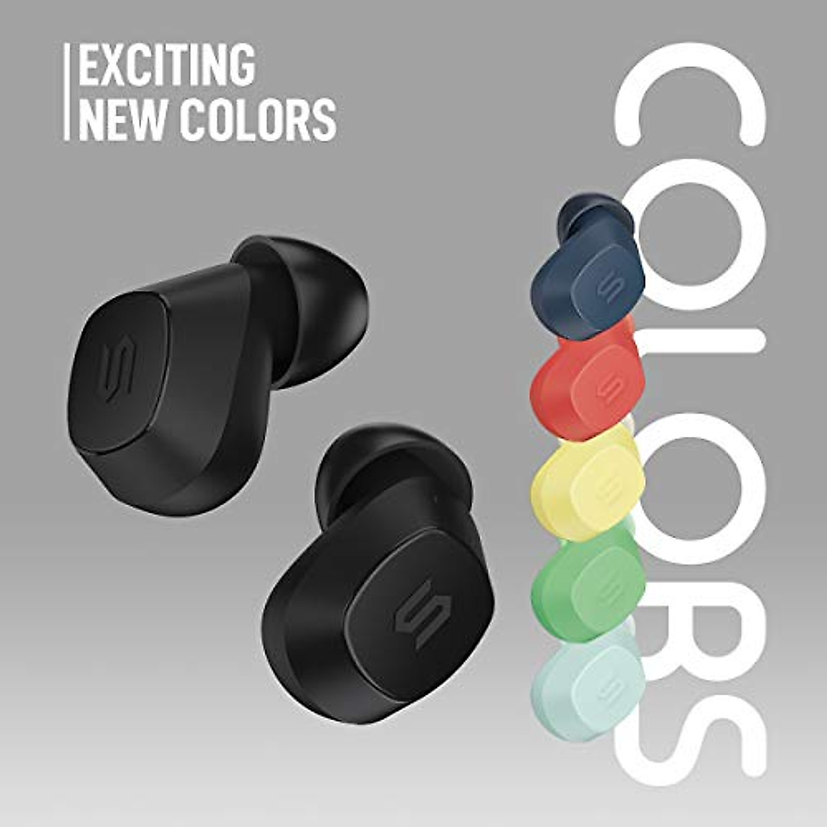 SOUL New S-Nano True Wireless Earbuds - in Ear Headphones, Ultra Portable, Bluetooth, IPX5 Waterproof, Transparency Mode - Lime