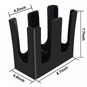 Samhe Cup Dispenser, 2 Compartment Coffee Cup and Lid Holder for 5oz-16oz Paper Plastic Cups, Cup Organizer for Table Countertop Coffee Station Bar Office