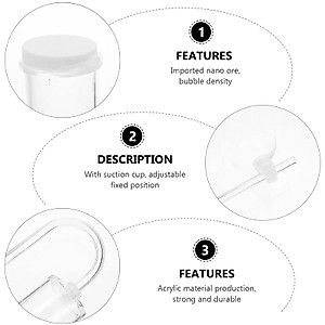 POPETPOP 1 Set Fish Tank Air Bubble Maker Plant Diffuser Co2 Diffuser with Bubble Fish Tank Stone Hydroponic Tank Supplies Bubble Suit Aquarium with Suction Cup Acrylic