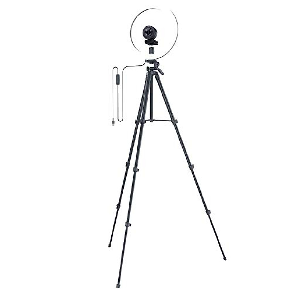 Razer Ring Light 12" Streaming and Selfie Light: Customizable Light Spectrum - Adjustable Brightness - Includes Tripod, Phone and Webcam Mount - Designed for Streaming and Twitch - Compatible w/ Kiyo