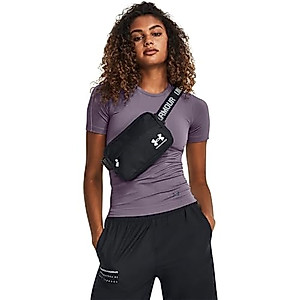 Under Armour Unisex-Adult Loudon Crossbody Waist Bag, (001) Black/Black/White, One Size Fits Most