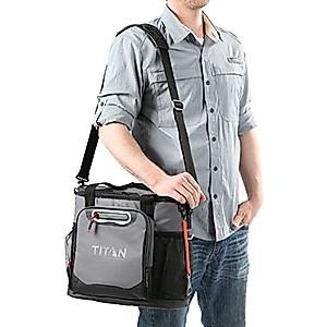 Arctic Zone Titan Deep Freeze 24 Can Insulated Bucket Tote Cooler, Sharkskin Gray