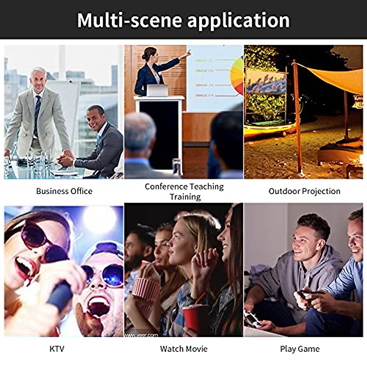 Eboxer 72inch HD Anti Crease Portable Projection Screen,Foldable Non Crease White Projector Curtain Projection Screen,for Wall/Bound onto a Frame,Support Double Sided Projection for Home/Open air