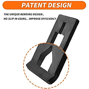 Lusheer Heavy-Duty Steel T-Post Puller Plate - 12 mm Quick Remove T-Posts from Ground Garden Tractor Bucket, Handyman Jack or S Hook, Use Different Gauges of Chain