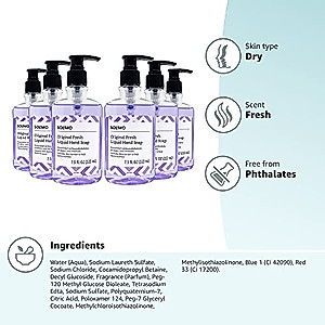 Amazon Brand - Solimo Original Fresh Liquid Hand Soap, 32 Fluid Ounce (Pack of 2)