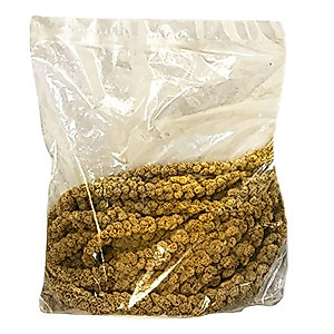 Nemeth Farms Worlds Freshest Sun-Dried Spray Millet Non-GMO and Pesticide Free (No Stems Only Edible Tops) Healthy Bird Treat and Supplement for All Pet Birds Keets Cockatiels Finches-1lb