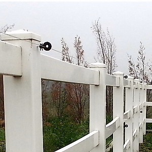 SagaSave 20pcs Self-Tapping Insulator Electric Fencing Wood Post Ring Electric Fence Insulators Screw Electronic Fence Insulator Ranch Electric Fence Insulation - Tapping Insulator