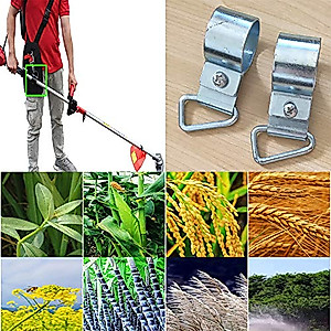 Trimmer Shoulder Strap Harness, Weed Eater Strap Harness + Weed Eater Strap Clamp, Comfort Strap Double Shoulder Garden, for Fits Trimmer Harness Shoulder Strap Garden Lawn Cutter Accessories
