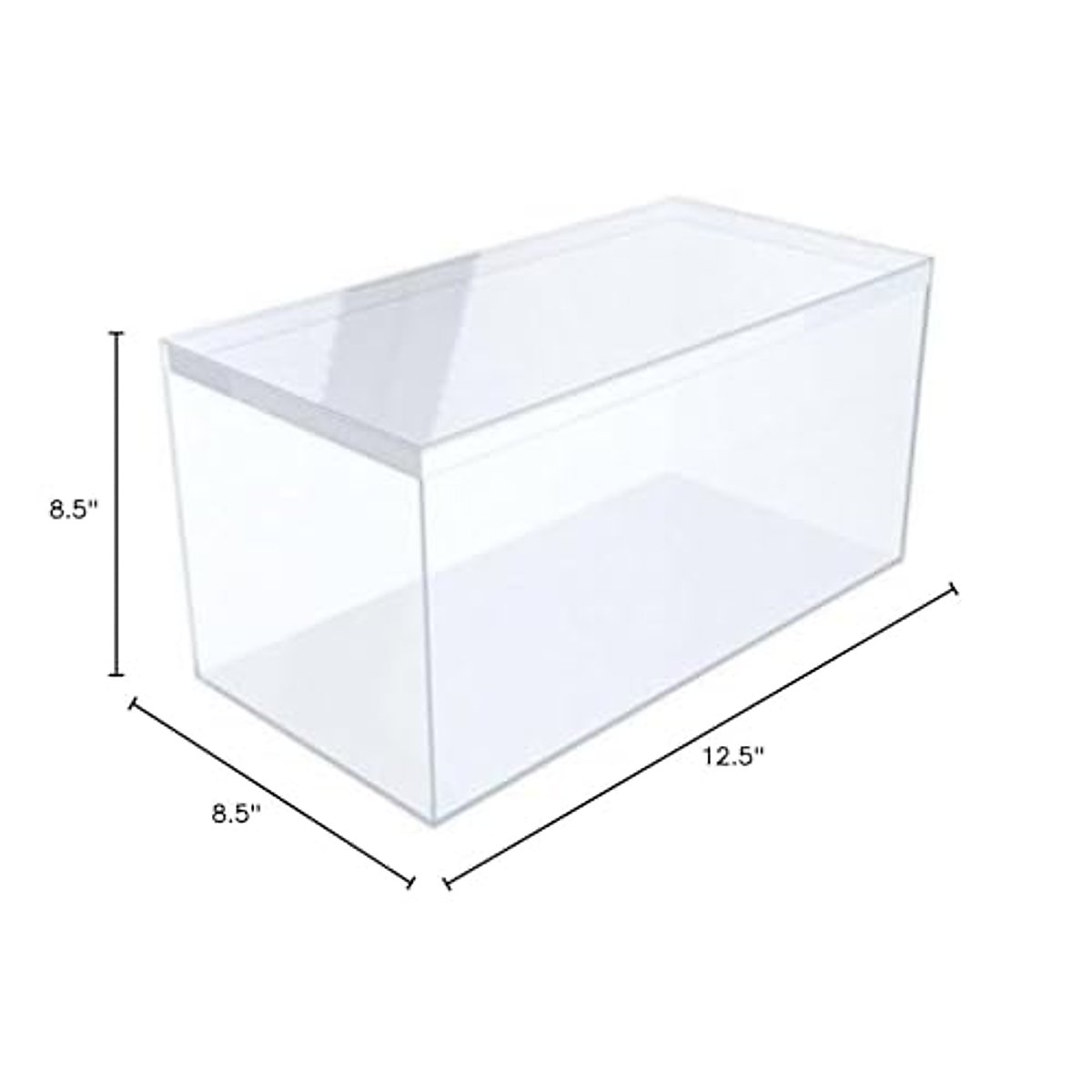 Clear Large Rigid Plastic Box 12 1/2" x 8 1/2" x 8 1/2" with Variety Boxes Inside (Round 4 1/4" Dia, 8" X 4" Rectangle, and 4" x 4" Square and Others)