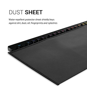 kwmobile Dust Cover Compatible with Logitech G213 Prodigy Gaming - Computer Keyboard Protector Fabric Case - Dark Grey
