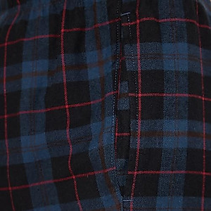 Amazon Essentials Men's Flannel Pajama Pant (Available in Big & Tall), Black Blue Plaid, X-Large