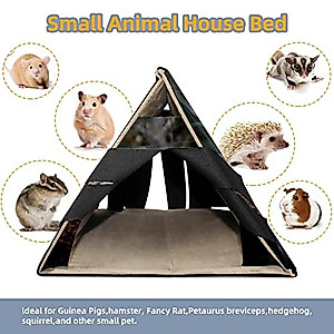 Y-DSIWX Guinea Pig Hideout House Bed, Bald Eagles Animal Rabbit Cave, Squirrel Chinchilla Hamster Hedgehog Nest Cage