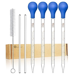 Droppers 10ml Pipettes Glass Graduated Dropper Lab Pipette Liquid Pipette (4)