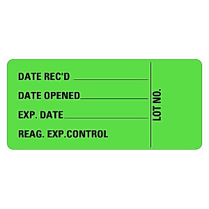 LabelValue Date Rec'd Date Opening EXP Date Medical Labels LV-MQC4