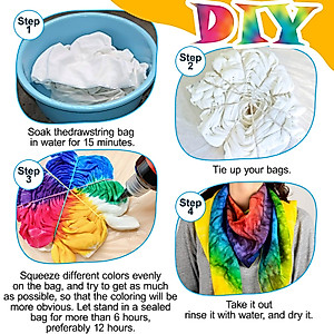 Vodolo White Thing for Tie Dye,3 PCS Tie Dye Kits for Adults Kids Women Large Groups,Cotton Things Items To Tie Dye Party Supplies