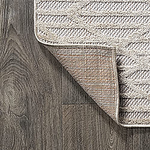 JONATHAN Y SBH105A-210 Ararat High-Low Pile Moroccan Diamond Modern Indoor Outdoor Area-Rug Bohemian Geometric Easy-Cleaning Bedroom Kitchen Backyard Patio Porch Non Shedding, 2 ft x 10 ft, Beige